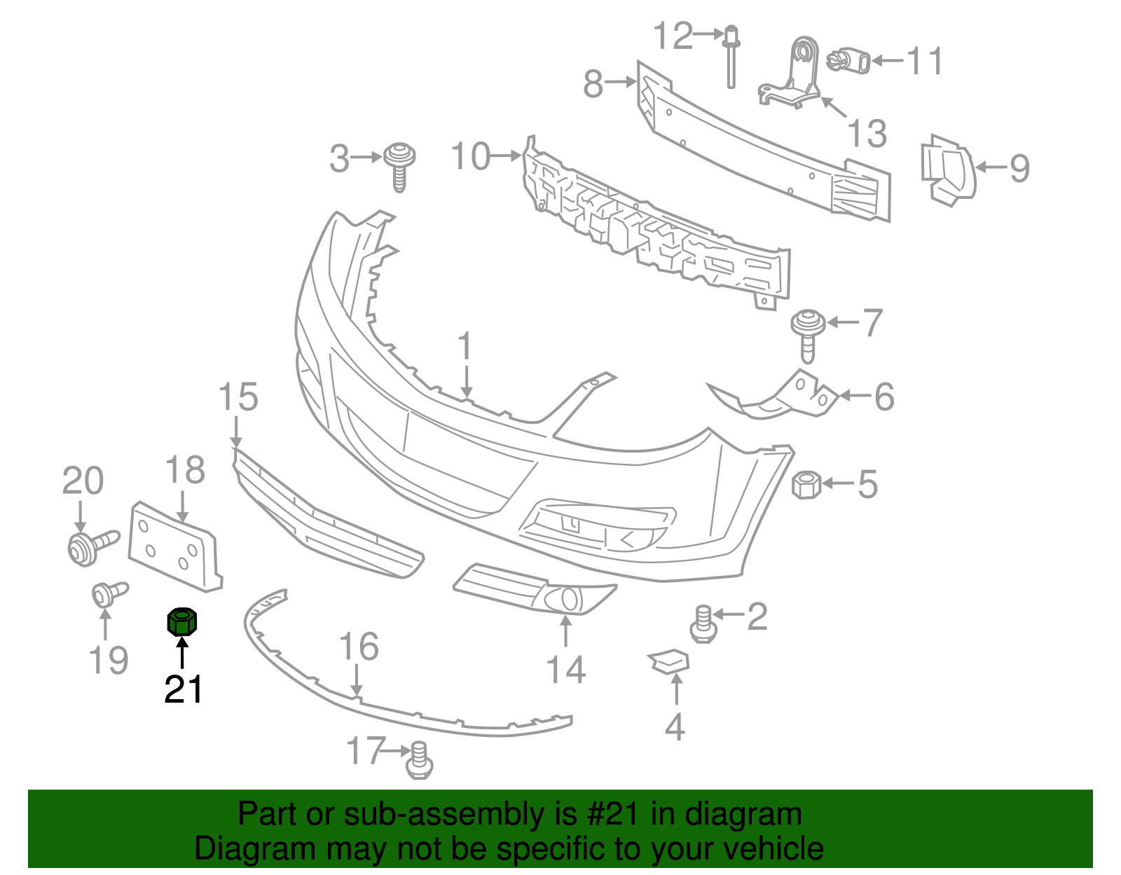 1988-2025 GM License Bracket Nut 03907444 GM | GMPartsDirect.com
