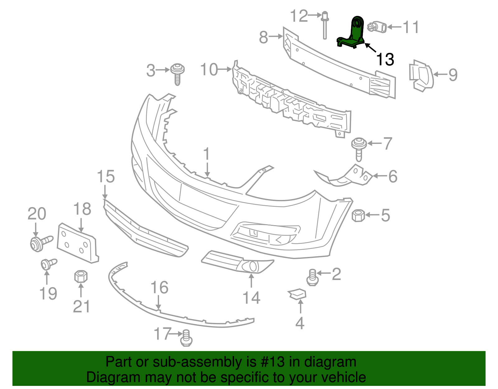 2007-2017 GM Ambient Air Temperature Sensor Bracket 15880714 GM ...