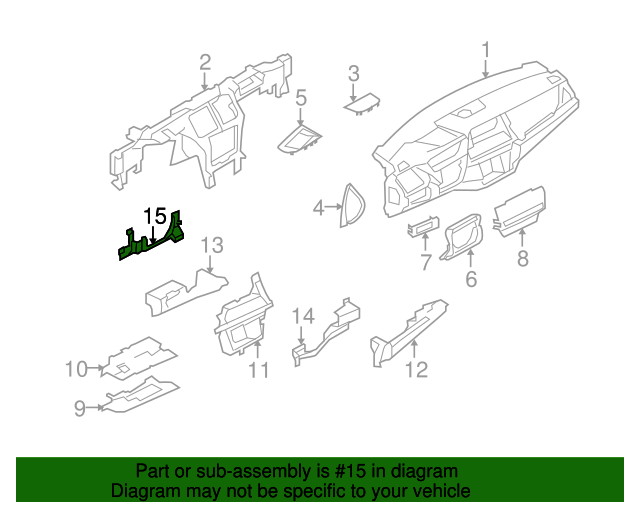51-45-7-161-758 - Instrument Panel Knee Bolster Bracket 2007-2014 BMW ...