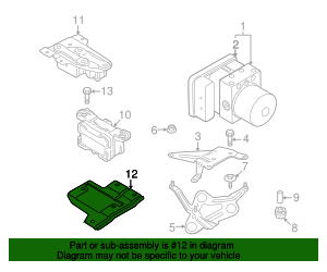 Genuine BMW 34-51-6-784-959 | Stab Control Module Bracket | FREE ...