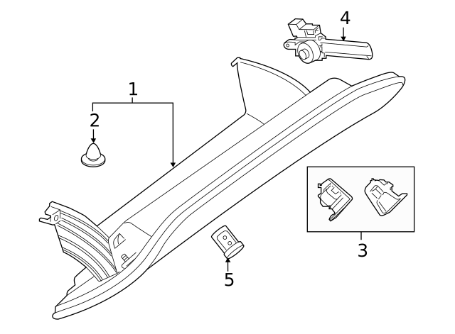 51-45-8-094-259 - Lid, glove box, leather 2020-2024 BMW ...