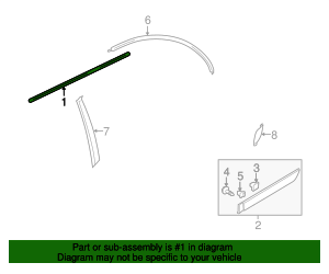 2006 Kia Belt Weather-Strip 83210 1G000 | QuirkParts