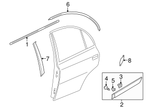 2006 Kia Belt Weather-Strip 83210 1G000 | QuirkParts