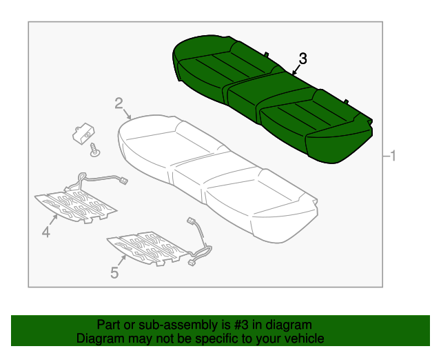 2014-2016 Kia Forte Seat Cushion Pad 89150-A7000 | OEM Parts Online