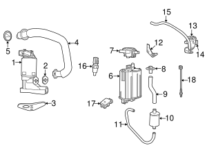 2004-2007 Mopar Evaporative Emissions System Leak Detection Assembly ...