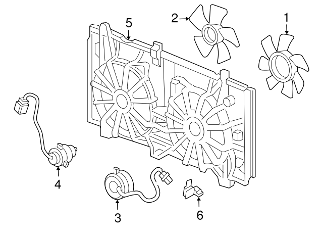 19030-RAA-A01 - Motor Cooling Fan - 2003-2007 Honda Accord | Genuine ...