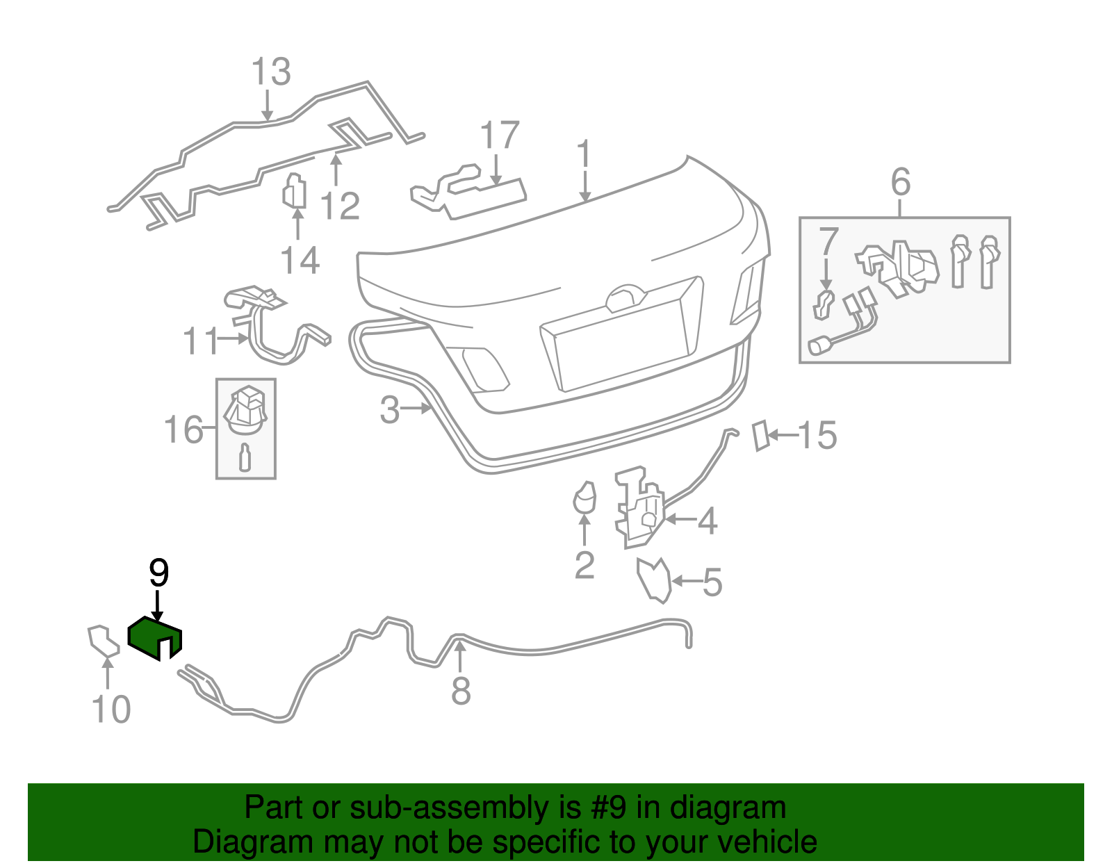 64606-06020 - Lever Sub-Assembly, Fuel Lid Lock Open 2007-2017 Toyota ...