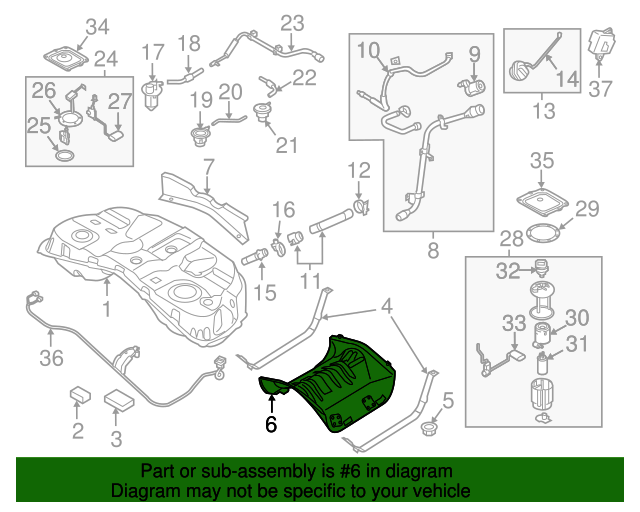 2017-2020 Genesis G80 Protector Fuel Tank Heat 31220-B1050 | OEM Parts ...