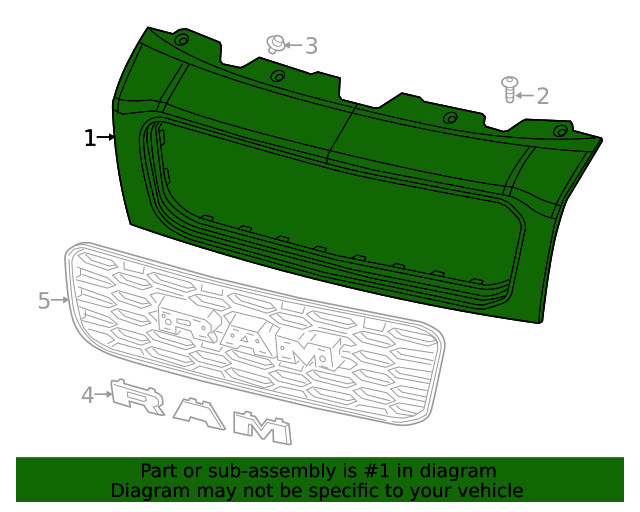 Grille Surround 6RD02TZZAA | GetOEMParts.com