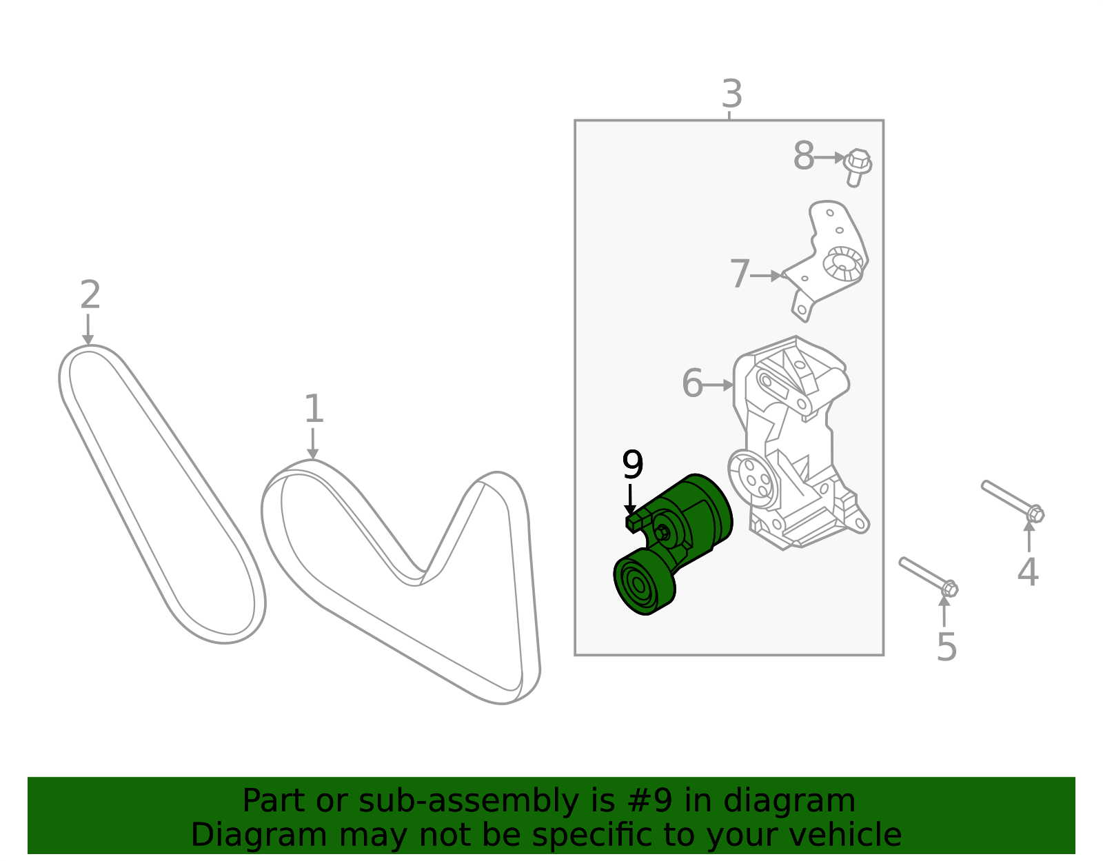 2021-2025 Hyundai Accessory Drive Belt Tensioner Assembly 25281-2T001 ...