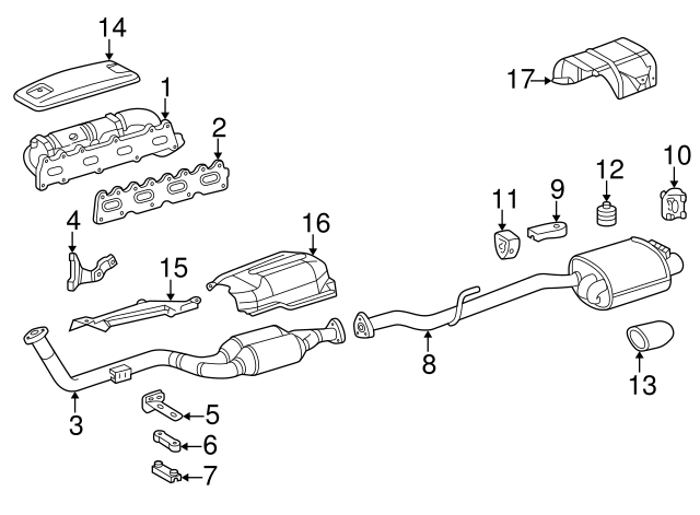 170-490-00-27 - Tail Pipe Extension 1998-2004 Mercedes-Benz ...