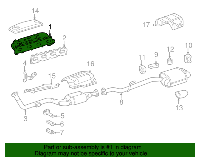 Genuine OEM Exhaust Manifold | 111-140-48-09 | Fits Select 2000-2004 ...