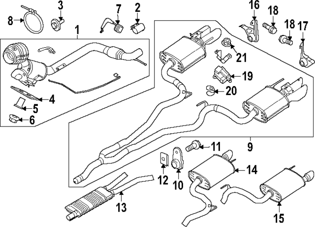 Muffler Assembly Center And Rear PR3Z-5230-AN | TascaParts.com