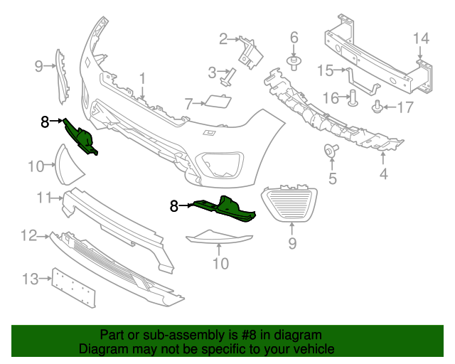 Genuine OEM Deflector Part# LR062302 Fits 2015-2017 Land Rover Range ...