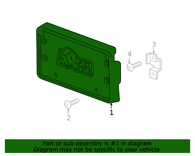 2019-2022 Chevrolet Colorado License Plate Bracket 84328532 | Auto ...