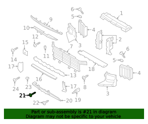 2019-2024 Porsche Cayenne Radiator Support Air Deflector Bolt N-911-776 ...