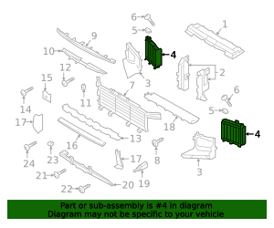 2019-2022 Porsche Cayenne Radiator Shutter Assembly 9Y0-122-355-E-OK1 ...