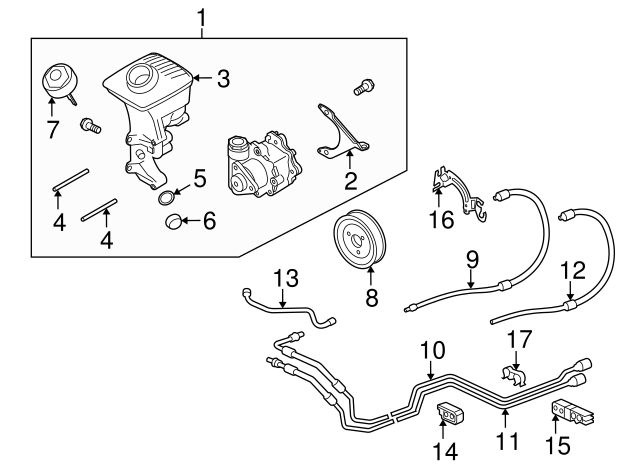 2008-2012 Porsche Power Steering Return Hose 987-347-449-13 ...