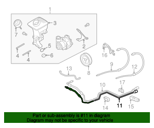 2008-2012 Porsche Power Steering Return Hose 987-347-449-13 ...
