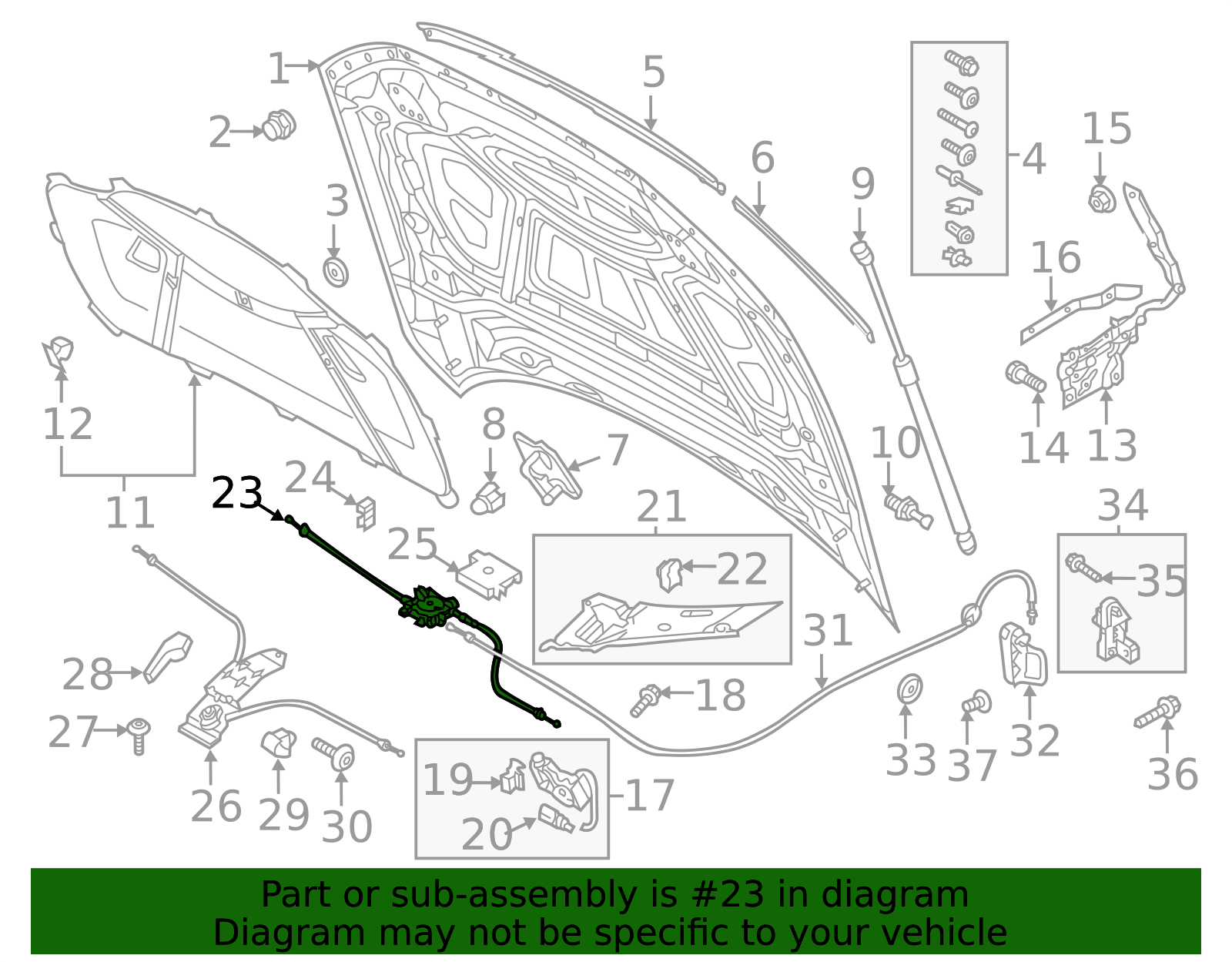 4K0-823-531-C - Hood Release Cable 2021-2025 Audi | AutoNation Parts