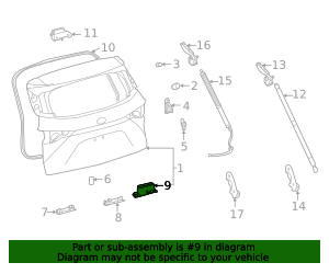 74811-08010 - Liftgate Pull Handle 2021-2024 Toyota Sienna ...