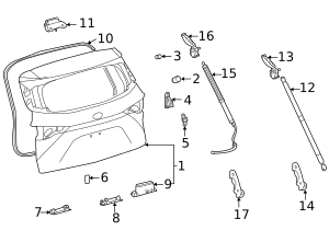 2021-2024 Toyota Sienna Body Weather-Strip 67881-08040 | OEM Parts Quick