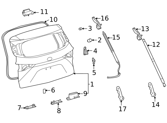 2021-2023 Toyota Sienna Lift Gate Bumper 69478-76010 | Toyota Parts Center
