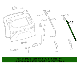 2021-2024 Toyota Sienna Lift-Gate Lift Support 68950-08050 | Toyota ...