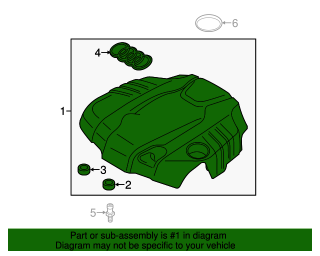 059-103-925-CF - Engine Cover 2014-2016 Audi | Audi OEM Parts