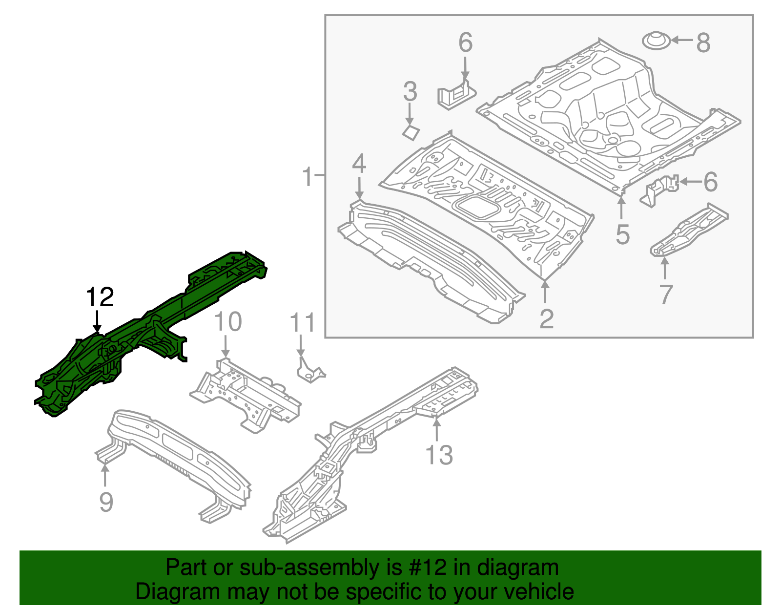 65720-H9200 - Rail Assembly 2018-2023 Kia Rio | Kia.Parts Store
