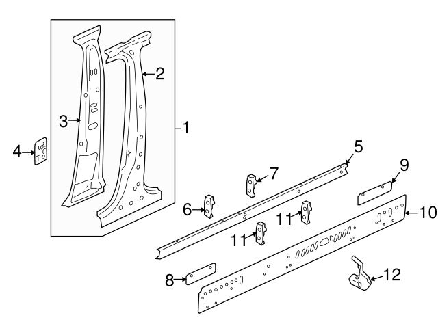 2017-2023 Audi Reinforced Plate Damper 8W0-809-026-A | Audi USA Parts