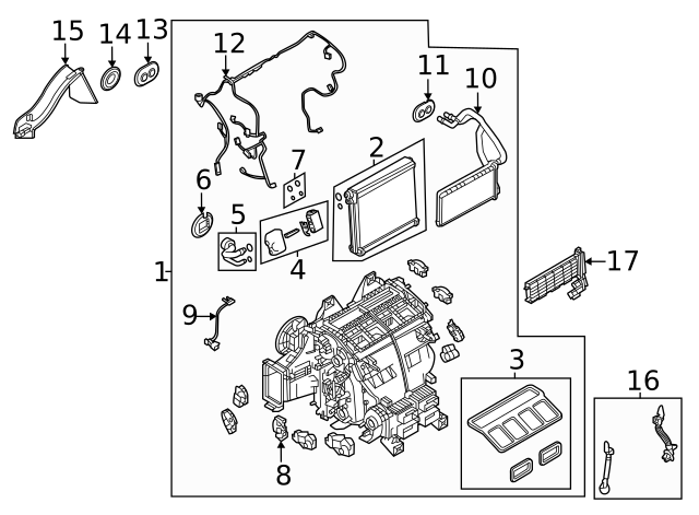 2020-2021 Land Rover AC & Heater Assembly LR130953 | OEM Parts Online
