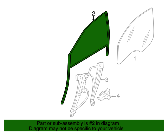 2009-2015 BMW Front right window guide 51-33-7-178-010 ...
