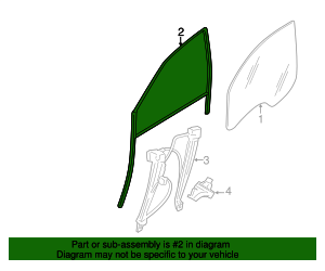 2009-2015 BMW Front right window guide 51-33-7-178-010 ...