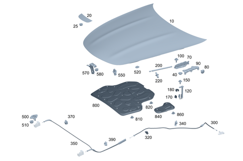 Engine Hood for 2025 Mercedes-Benz SL 55 AMG® | Mercedes-Benz USA Parts
