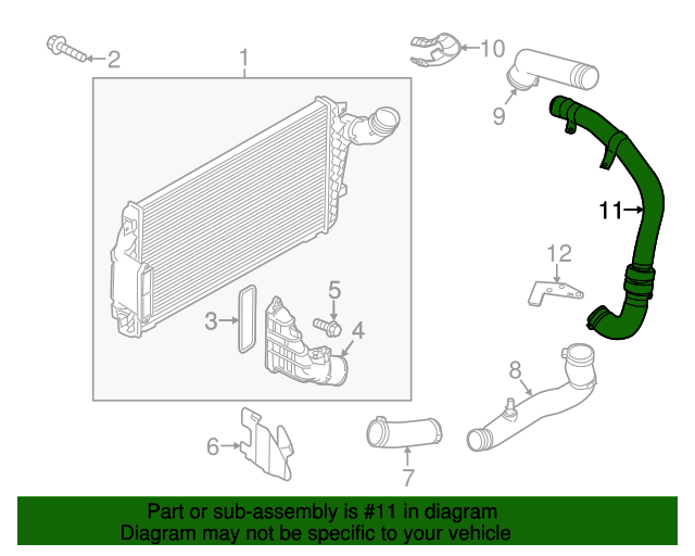 BB5Z-6C646-C - Air Tube 2012-2018 Ford | Group 1 Auto Parts