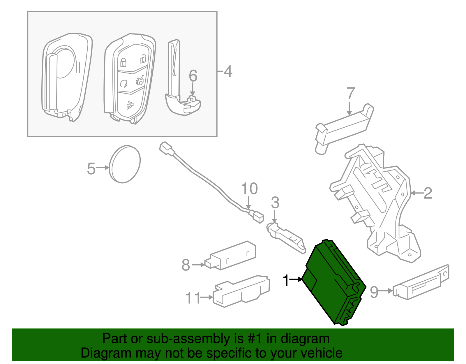 2014-2018 GM Keyless Entry Control Module 13594368 | Chevy Parts Pros