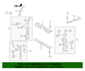 53336-10010 - Upper Support Bracket - 2019-2022 Toyota C-HR | OEM ...