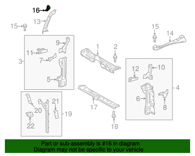 53336-10010 - Upper Support Bracket - 2019-2022 Toyota C-HR | OEM ...