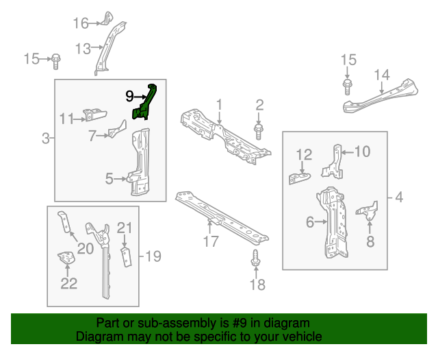 2018-2021 Toyota C-HR Support Bracket 52143-F4010 | OEM Parts Online