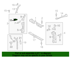 2018-2022 Toyota C-HR Bumper Bracket 53273-F4010 | Lithia Toyota Parts