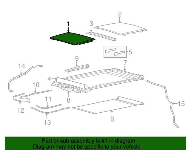 2011-2019 Jeep Grand Cherokee Sunroof Glass 68081057AC | TascaParts.com