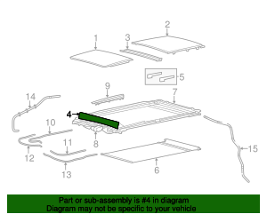 2011-2023 Mopar Sunroof Wind Deflector 68086581aa | TascaParts.com
