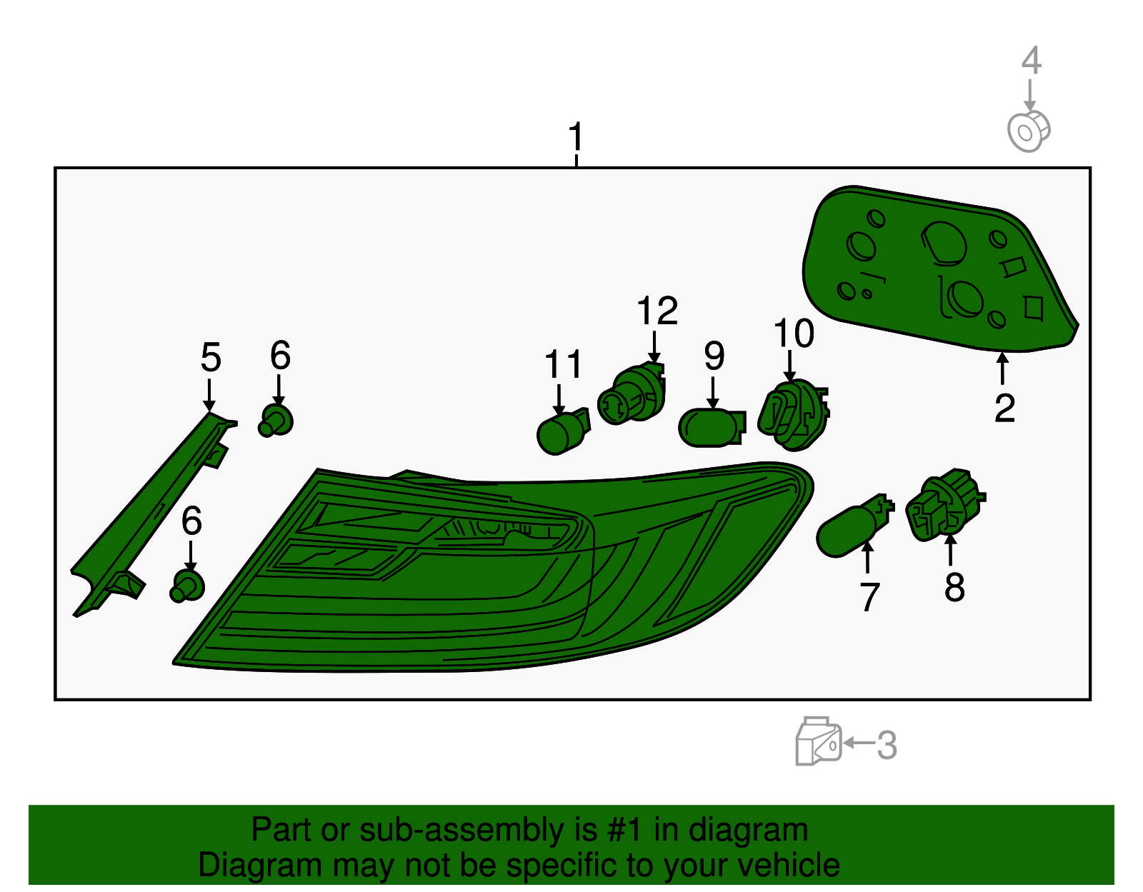 2016-2017 Honda Accord Tail Lamp Assembly 33550-T2A-A21 | OEM Parts Online