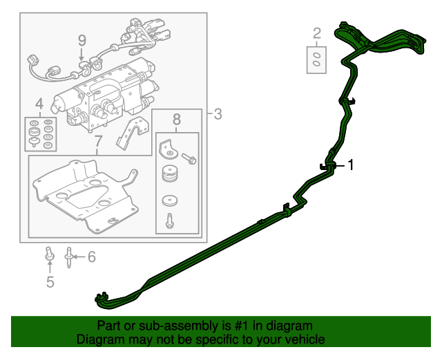 2013-2019 Land Rover Air Suspension Compressor Line LR085489 | OEM ...