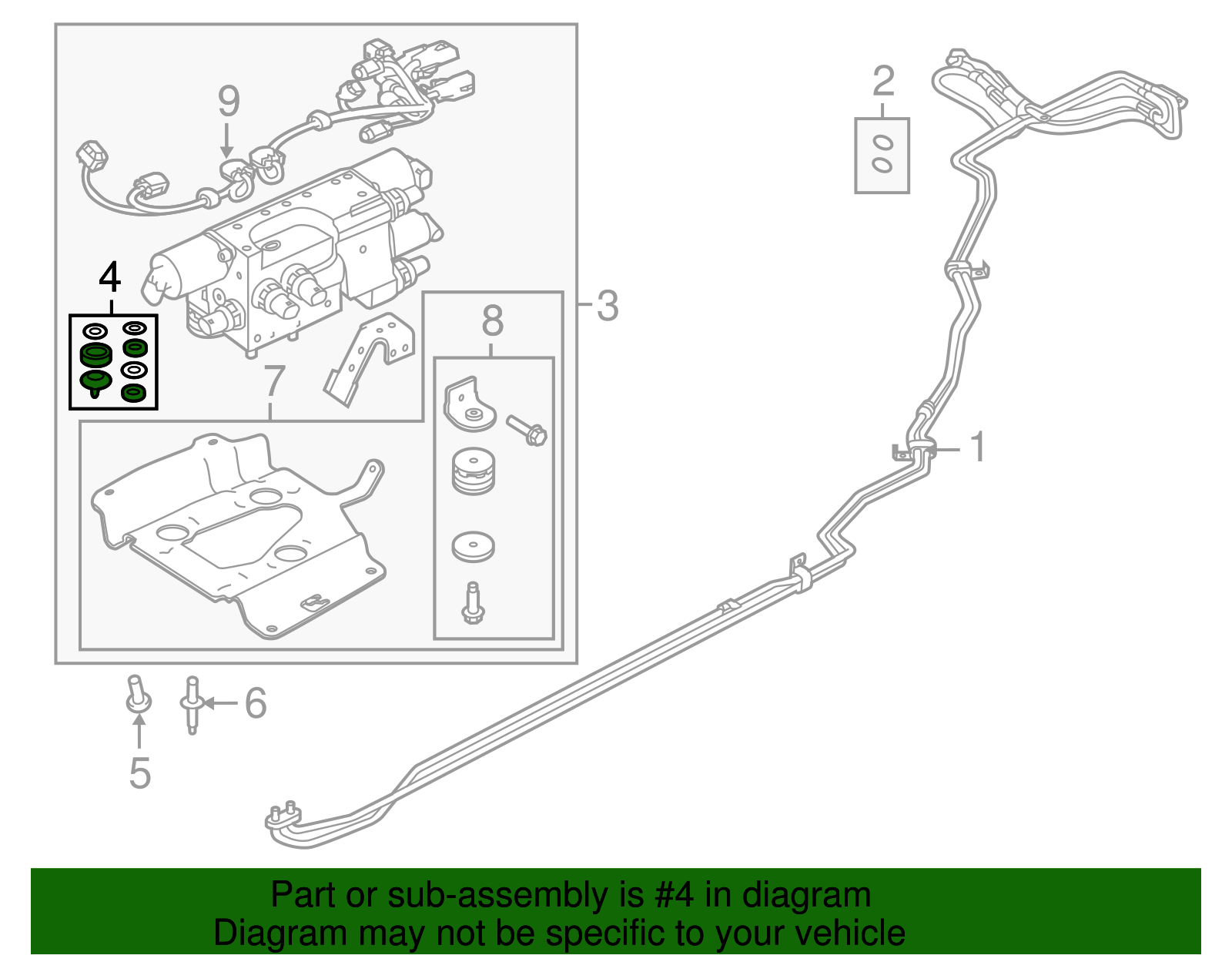 RVW100010 - Air Suspension Compressor Hardware Kit 2006-2022 Land Rover ...