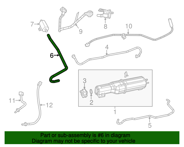 2013-2019 Ram 1500 Evaporative Emissions System Lines 55398804AA ...