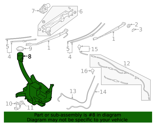 2020-2023 Subaru Washer Reservoir 86631AN00A | OEM Parts Online
