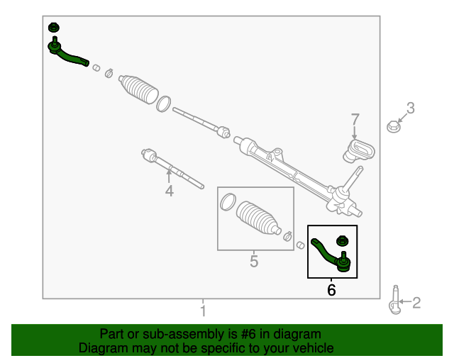 D8640-4AF1A - Outer Tie Rod 2017-2024 Nissan | Nissan Parts ...