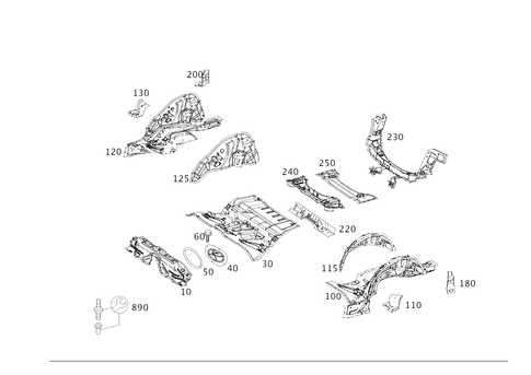 Rear-End Floor for 2012 Mercedes-Benz C350 | Mercedes-Benz USA Parts